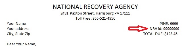Welcome to the National Recovery Agency payment site